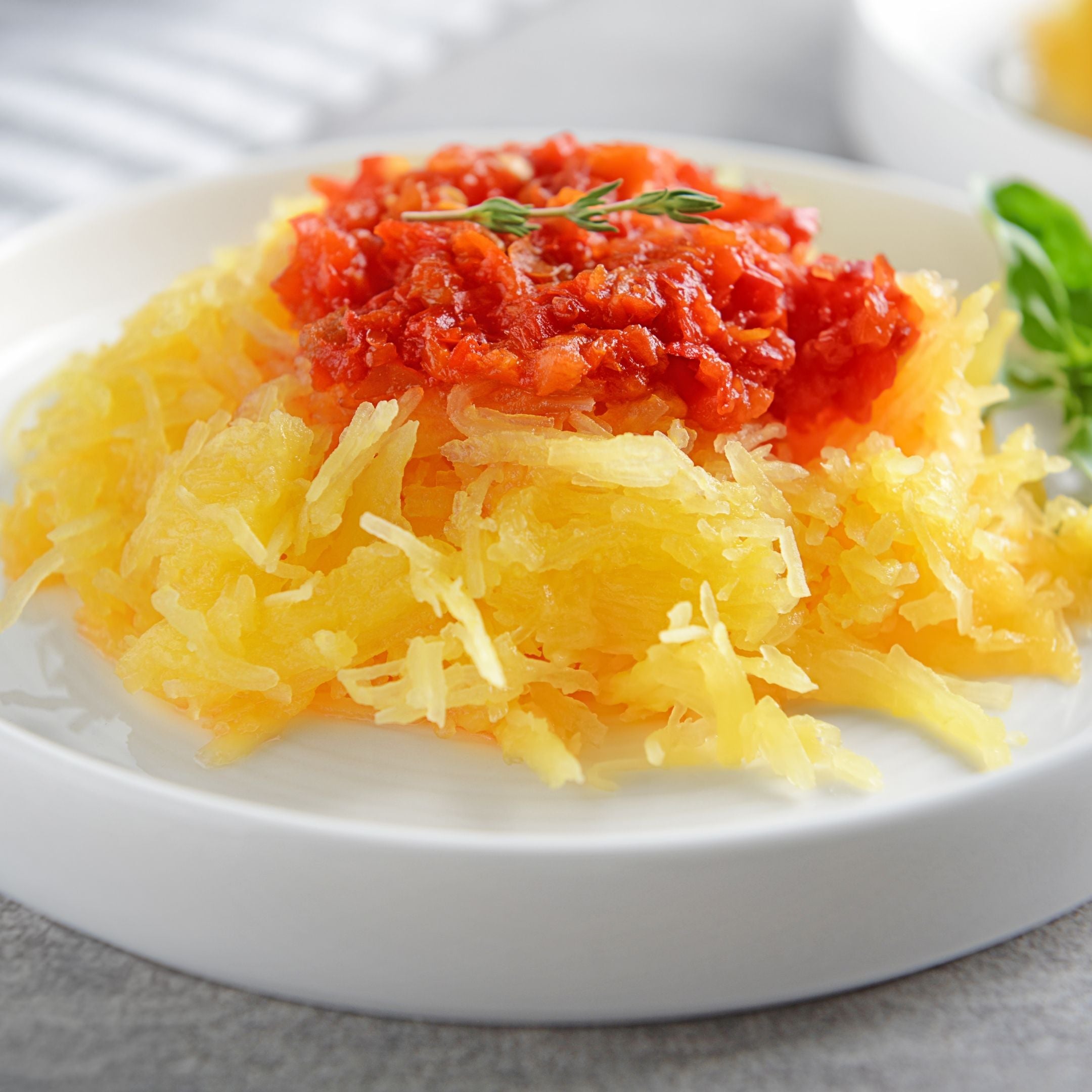 Spaghetti Squash with Creamy Tomato Sauce – Sun & Swell Foods